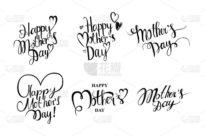 一套复古的母亲节快乐