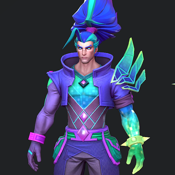 LOL-yasuo 亚索 战场BOSS-独立角色模型-微元素 - Element3ds.com!