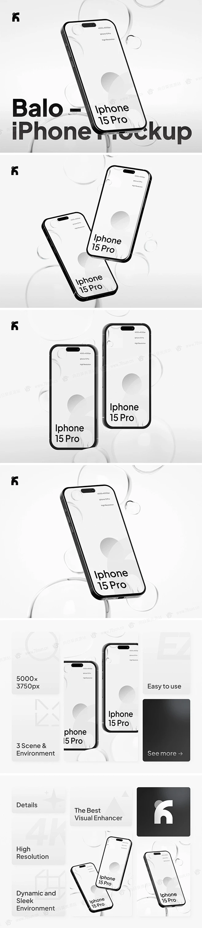 #手机样机# iPhone15苹果手机UI设计效果图展示智能贴图psd设计样机-花瓣网