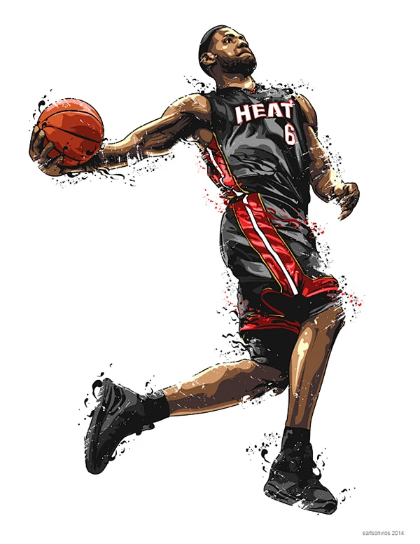 NBA Illustrations 2nd set on Behance-花瓣网