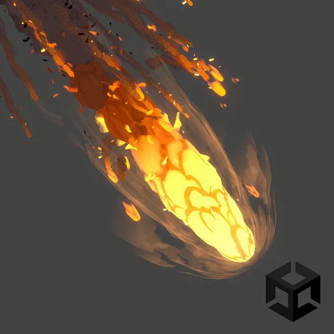 Stylized meteor fireball vfx, nello fontani-花瓣网