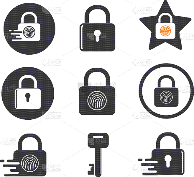 lock icon logo template图片_logo图片素材-花瓣网