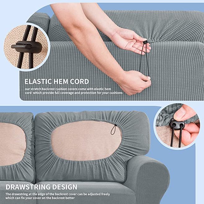 Amazon.com: Subrtex 7 Pieces Stretch Sofa Slipcover Sets Couch Cover ...