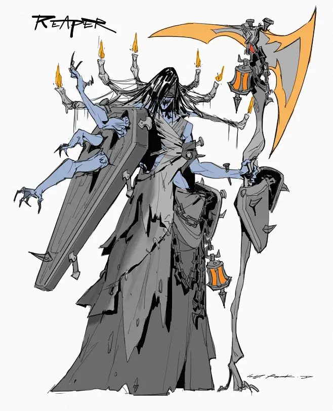 直立人形怪物原画来自cgbook.cn (1343)-花瓣网