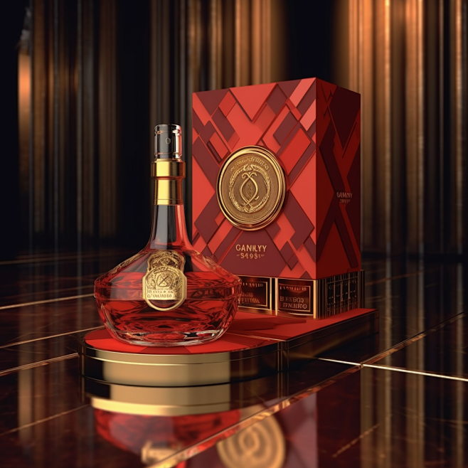 Lihe_Brandy_box_packaging_display_red_and_gold_high-end_fashion ...