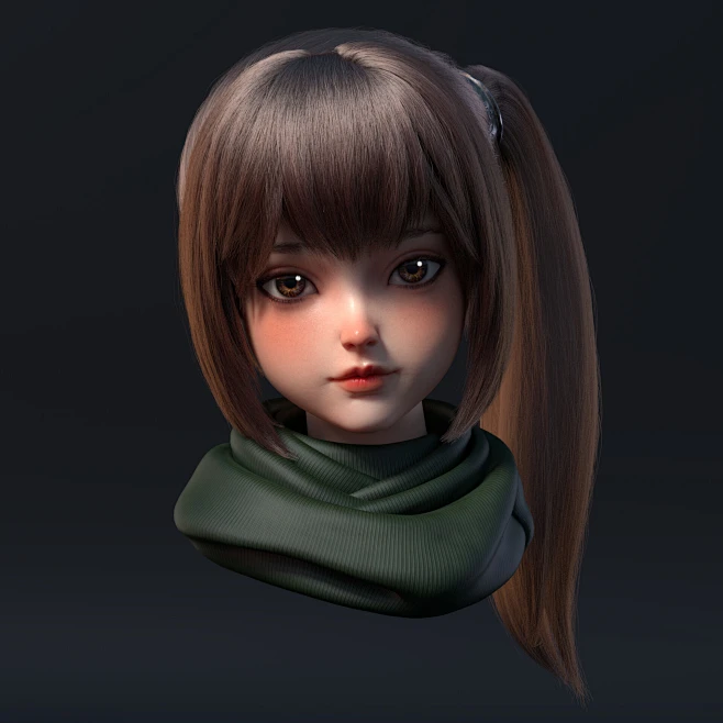 小萝莉, LCY.chuyang Lee : 各位好，根据参考，制作的模型到毛发渲染的小作品，技艺不佳，希望以后的作品能弥补这些不足，加油 ...