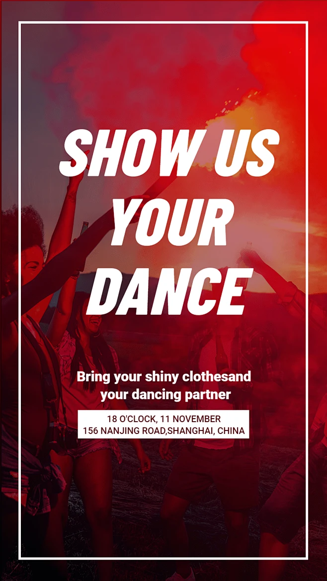 Graduation Dance Party Invitation Template Simple Fashion Style Poster ...