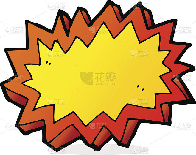 卡通爆炸标志