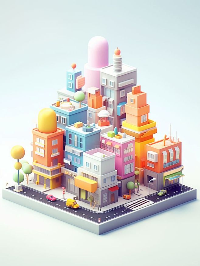 AIGC | 2.5卡通建筑场景