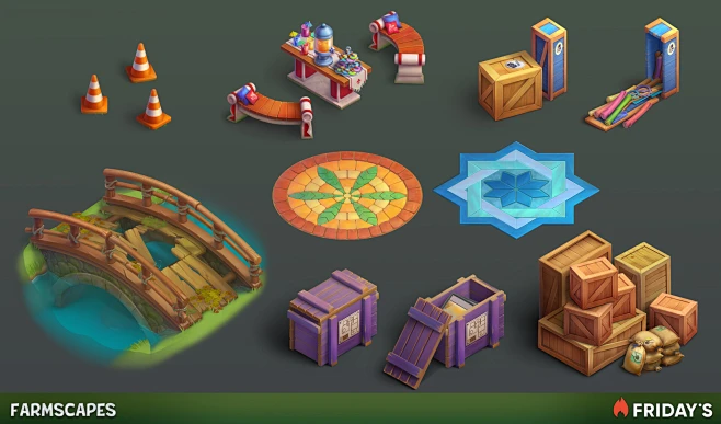 Farmscapes game objects-花瓣网