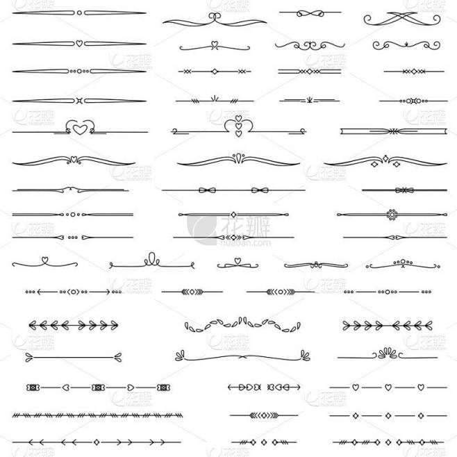 文本分割器。矢量分隔符集。图形化文本分离器.