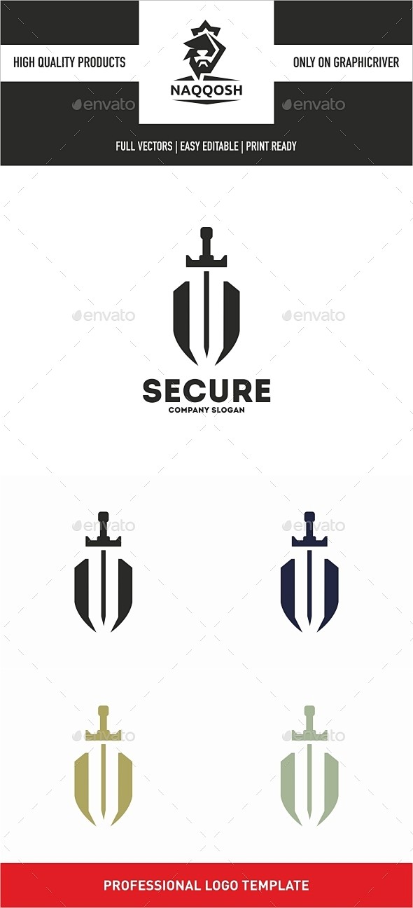 安全——符号标志模板Secure - Symbols Logo Templates俱乐部,公司业务,有创造力,设计师,战斗,游戏,角斗士,后卫 ...