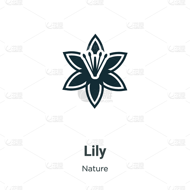 百合花,自然,符号,计算机图标,矢量,式样,标志,白色背景,概念,收集