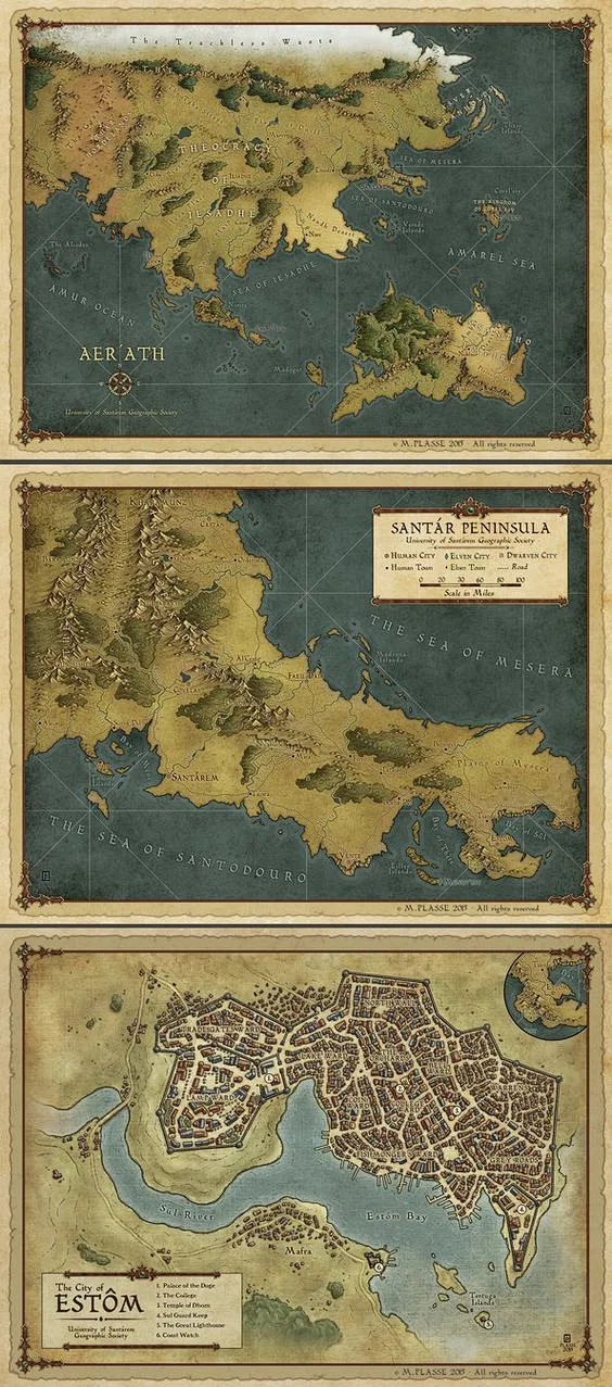 This set of maps was a commission for a kickstarter pen and paper RPG ...