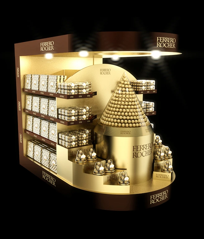Ferrero Rocher pallet POSm : Ferrero Rocher design POSm-花瓣网