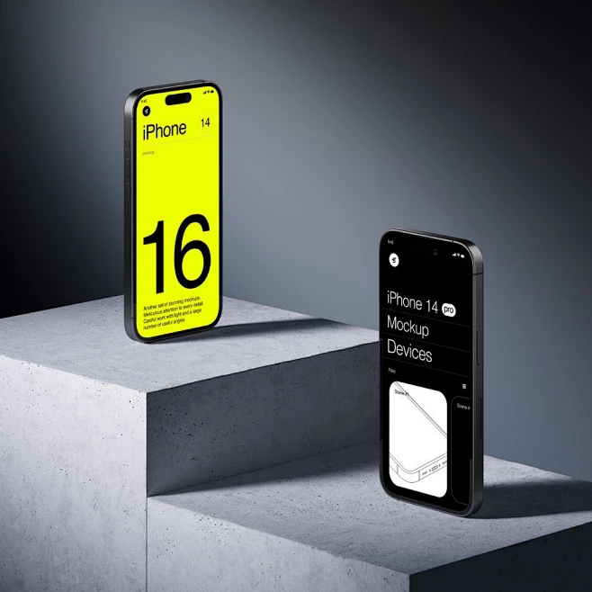 开屏iphone14开屏界面展示效果样机 (3)-花瓣网