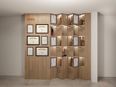 现代展示架 荣誉墙 奖杯展示架【ID:281466594】