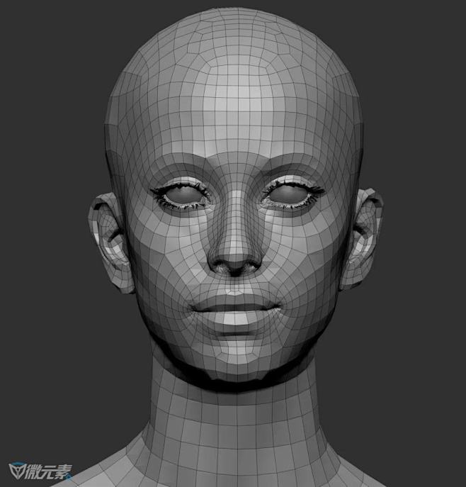 看着就爽的布线——硬表面和脸部布线全都有-【3D建模】-微元素 - Element3ds.com!