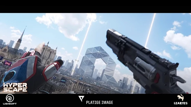 HyperScape Game Trailer / Scenes / Buildings / Vehicles-花瓣网