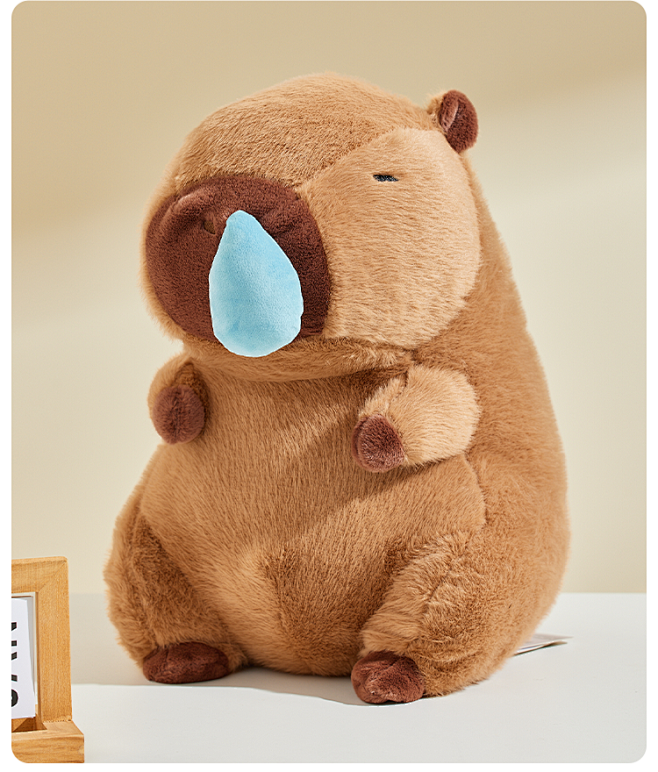 TheGreenParty 吸鼻涕款卡皮巴拉lenle公仔水豚玩偶毛绒玩具抱枕-淘宝网