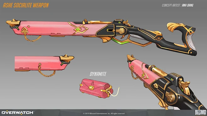 Ashe Socialite Weapon Art from Overwatch-花瓣网
