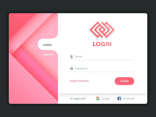 Login UI : View on Dribbble-花瓣网
