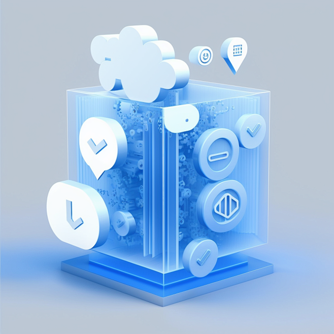 A_data_service_icon_blue_frosted_glass_transparent_technolog_379256b8 ...