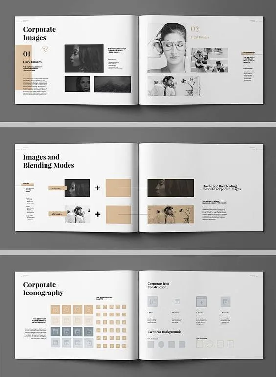Brand Manual and Identity Template – Corporate Design Brochure – with ...