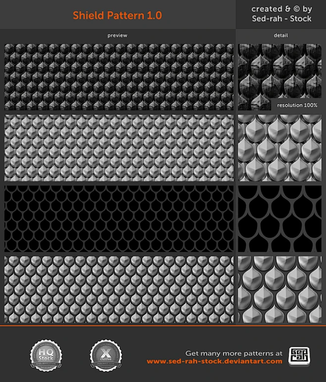 Shield Pattern 1.0 by Sed-rah-Stock-花瓣网