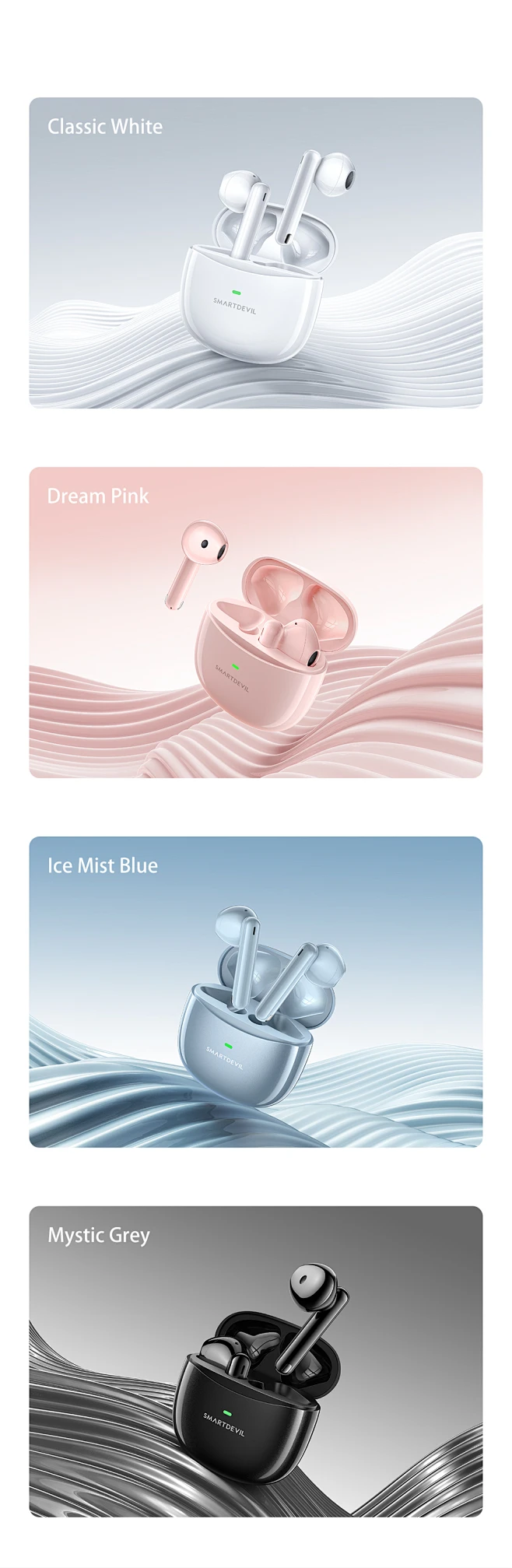 Беспроводные наушники SmartDevil TWS с поддержкой Bluetooth 5 2 оригинальные стереонаушники ...