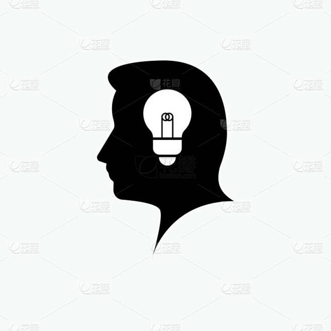 想法Icon 。思考符号-向量.