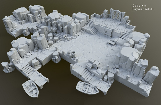 Modular 3d Printable Tiles for a Roleplaying Environment: Cave Kit