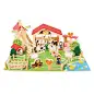 This brightly coloured wooden farm set includes many fabulous farm ...
