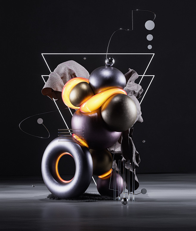 3D abstract art artwork color digital Digital Art octane Render shape-13