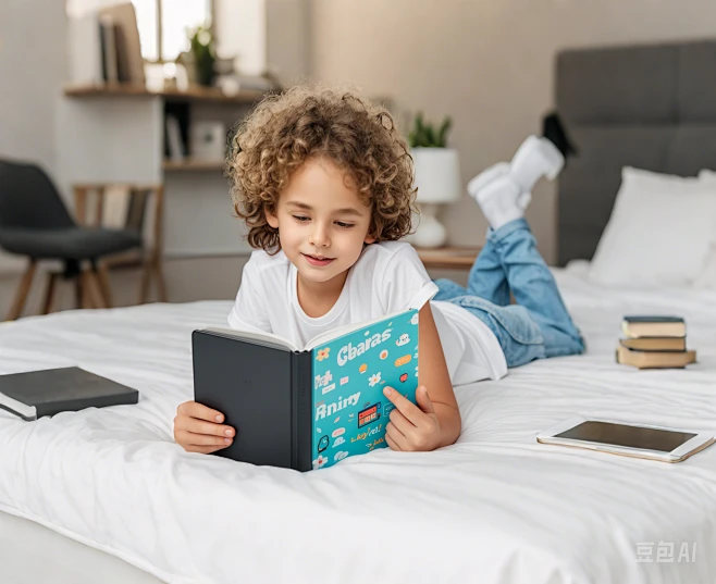 外国小孩看书 (1)-花瓣网