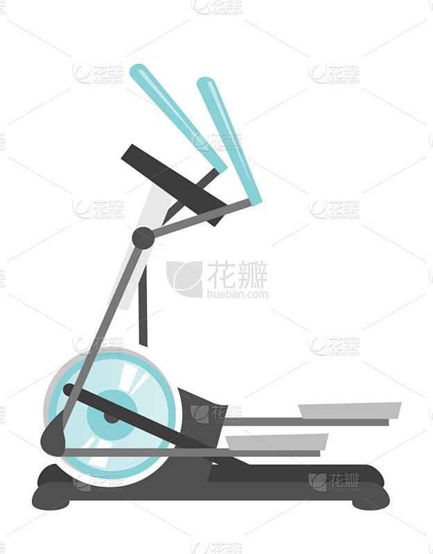 Elliptical cross trainer machine vector cartoon