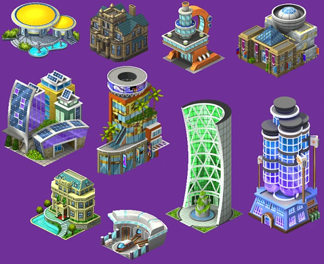 More Pokemon Buildings by shugar-tits-花瓣网