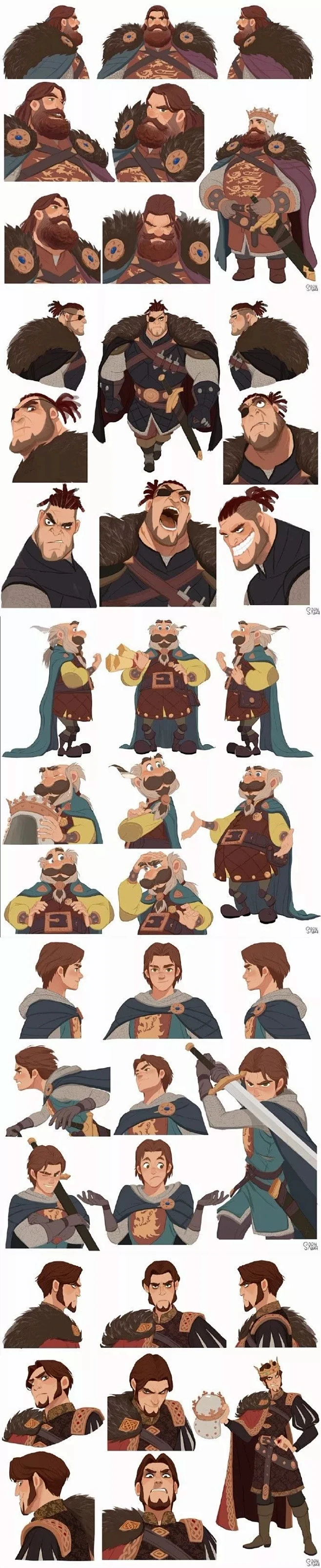 【绘画参考】Hong SoonSang 的角色设定图（人物设计必学）111-花瓣网