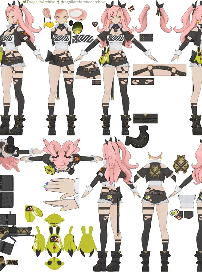 妮可建模模型参考 - 小红书-花瓣网