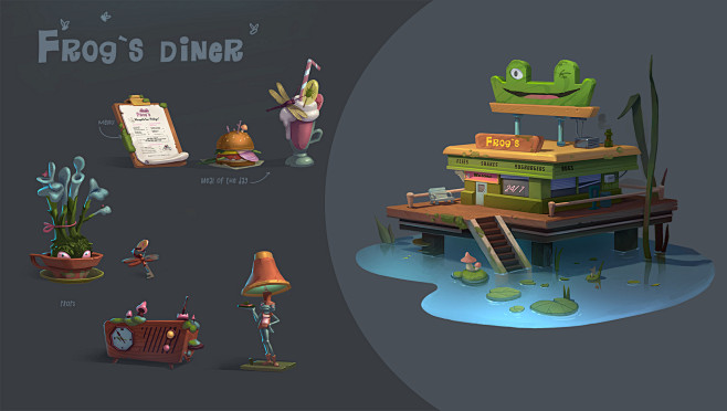 ArtStation - Mr. Frogs Diner , Alisa Hanes-1