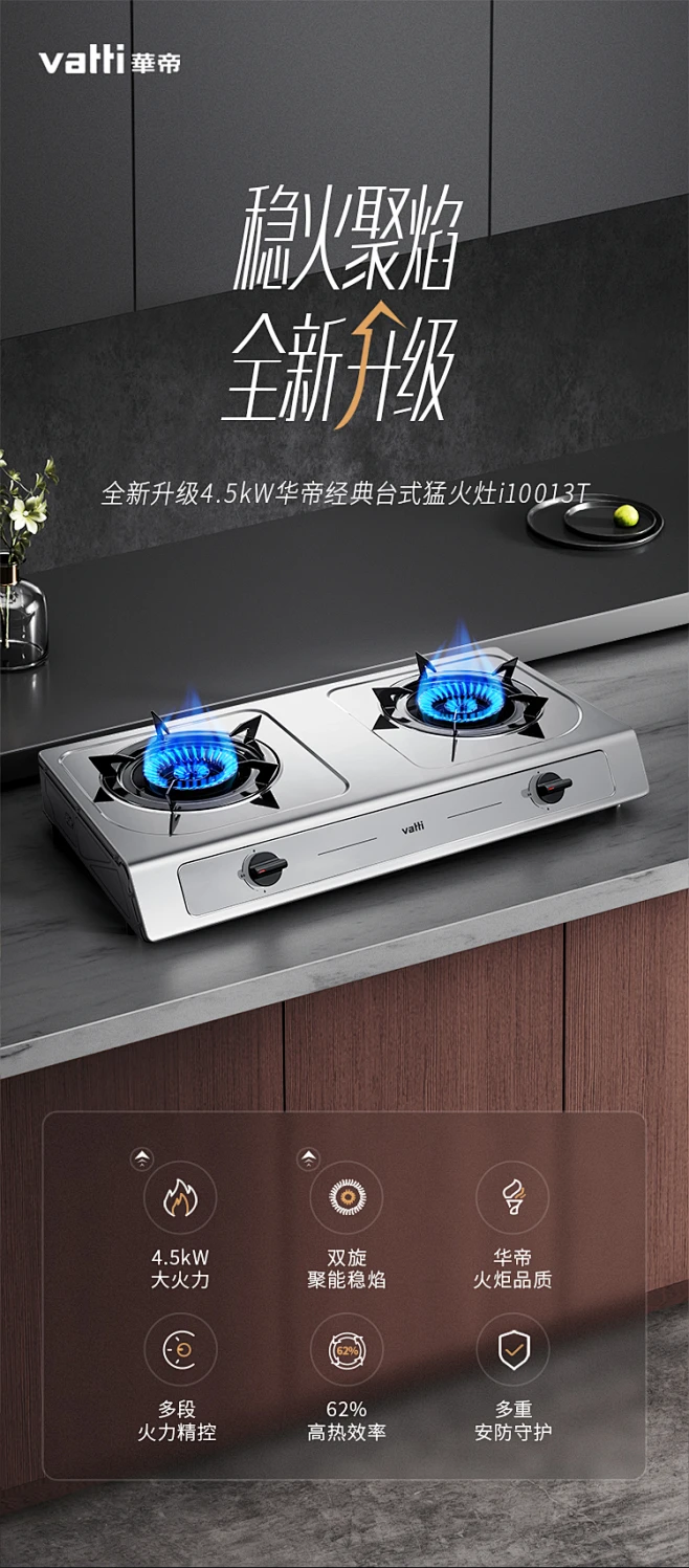 【华帝i10013T(T)燃气灶】华帝（VATTI）JZT-i10013T（天然气）燃气灶 双灶台 台式灶具 4.5kW猛火灶家用 不锈钢【行情 报价 价格 评测】-京东-花瓣网