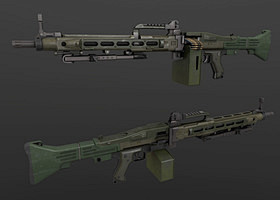 写实LMG轻机枪 次世代 军事枪械 *** 机关枪