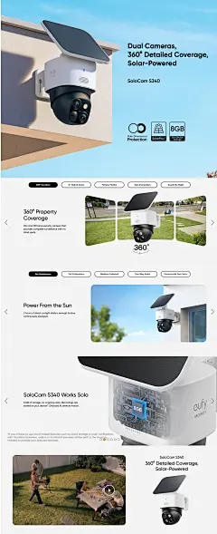 Amazon.com : eufy Security SoloCam S340, Solar Security Camera ...
