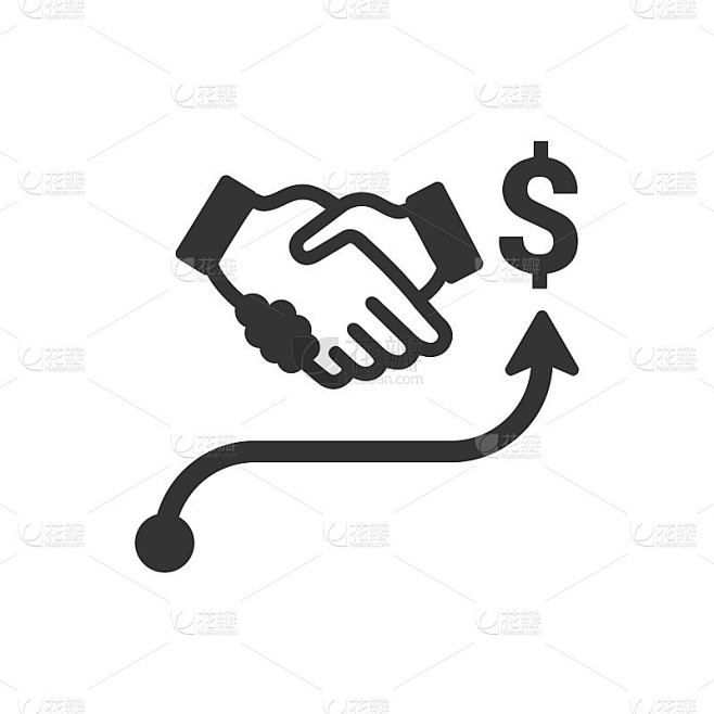 商业成功伙伴标志