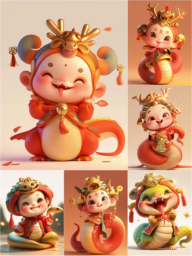 十二生肖 00878-00883图片_春节图片素材-花瓣网