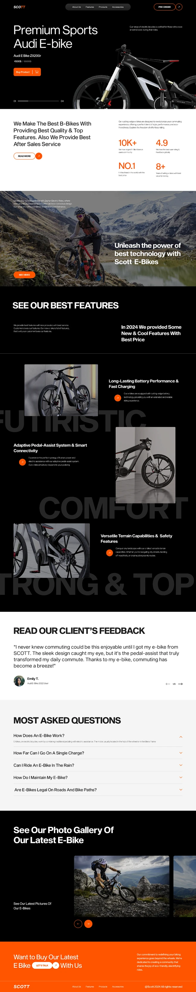 Audi E-bike Website by Olack on Dribbble-花瓣网