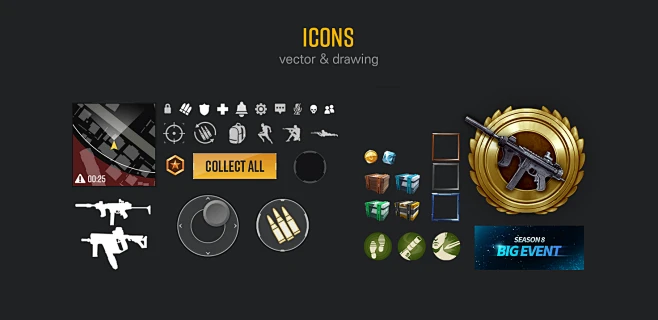 Mobile FPS game ui Portfolio :: Behance-花瓣网