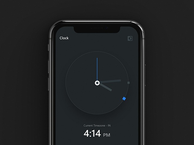 Minimalist Clock App-UI Kit uidesign quick stopwatch alaram mode theme