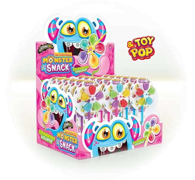 two boxes of gummy monster snacks are shown-花瓣网