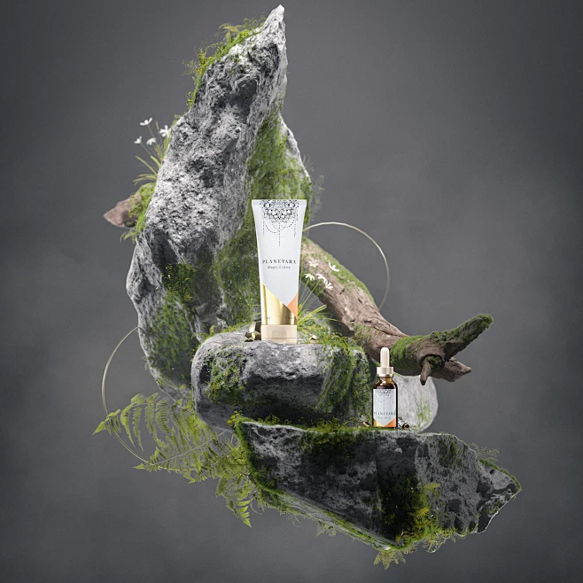 3D 3d cosmetics 3D Rendering beauty product CGI cosmetics Nature ...